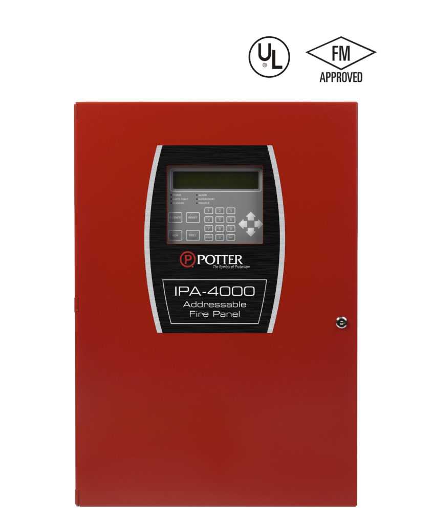IPA-4000 é Painel de Alarme de Incêndio UL/FM da Potter