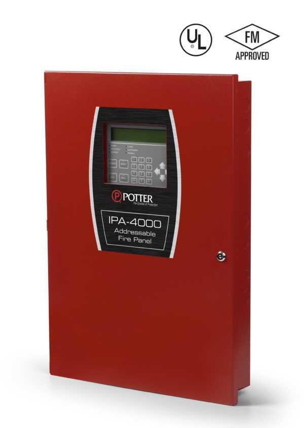 IPA-4000 é Painel de Alarme de Incêndio UL/FM da Potter
